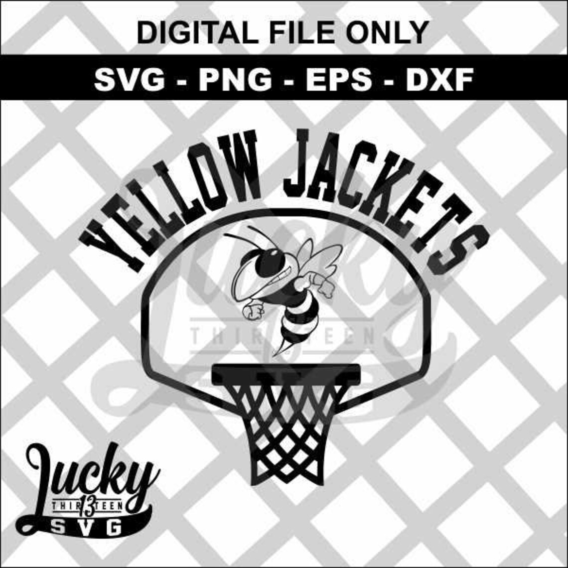 Yellow Jacket Basketball SVG Digital Files - Etsy