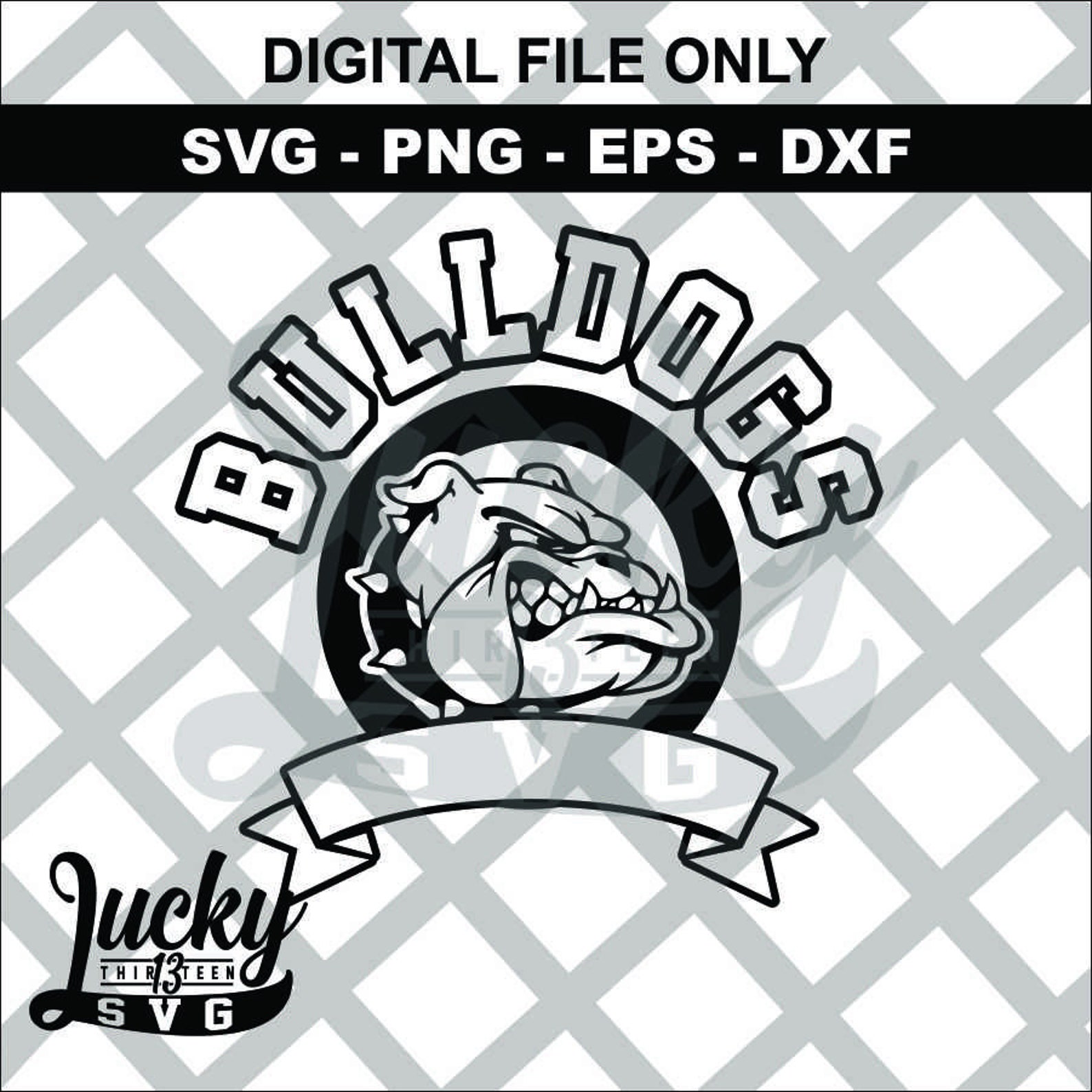 Bulldogs Banner SVG Digital Files - Etsy