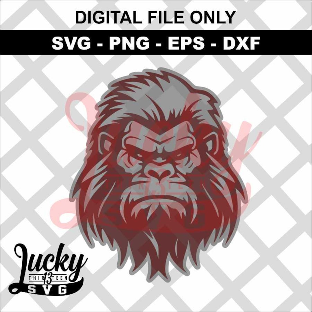 Bigfoot 2 Color SVG Digital Files - Etsy