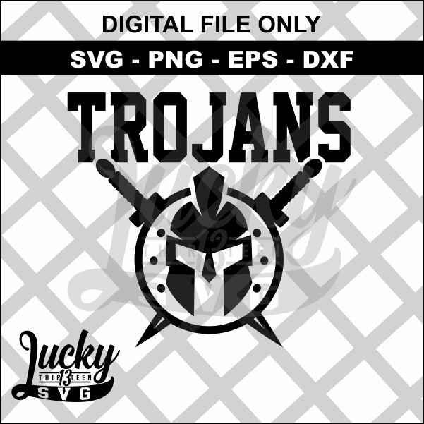 Trojan Shield and Sword SVG Digital Files - Etsy