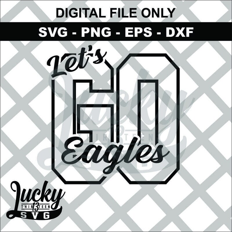 Lets Go Eagles Svg - Etsy