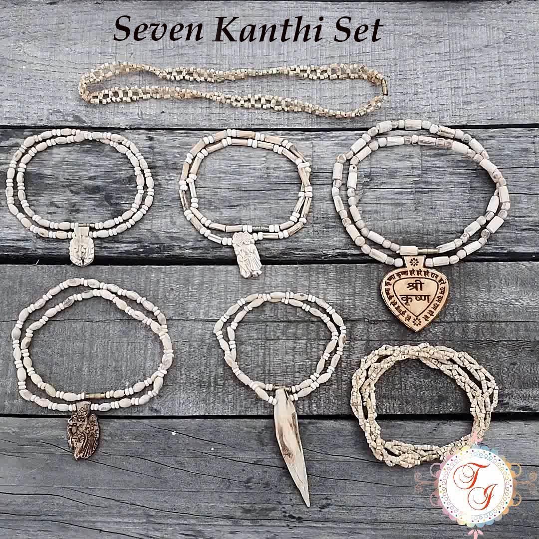 Handmade Tulsi Bead Necklace Set: Hare Krishna Kanthi Mala - Etsy UK