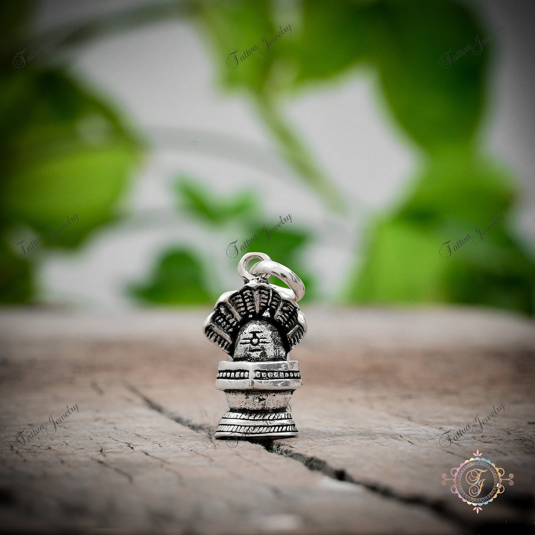 Sterling Silver Shivling Pendant: Oxidized Handmade Shiva Jewelry - Etsy