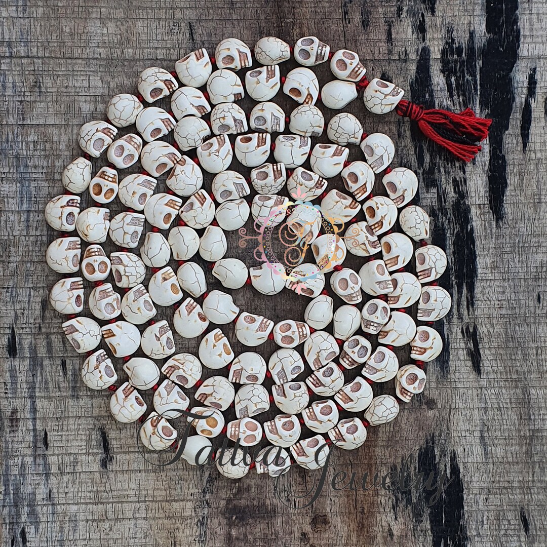 Skull Mala, Skull Necklace, Goddess Kali Mala, 54+1, 108 Skull Prayer ...