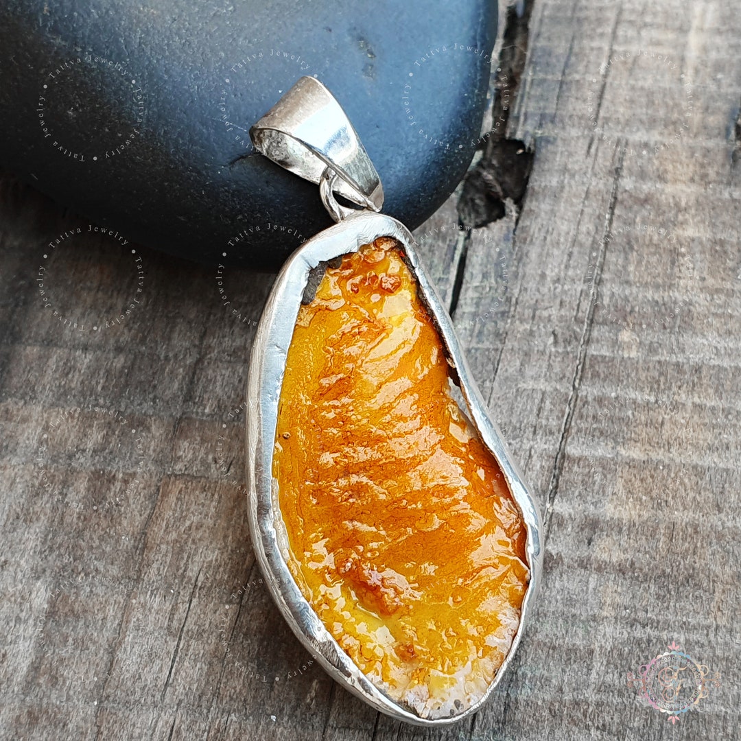Natural Brown Shukra Mani Pendant in 925 Silver- Lab Certified, Venus ...
