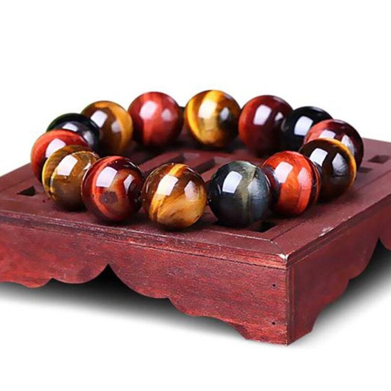 Tigers Eye Bracelet Multi Tiger Eye Bracelet Yoga Gifts | Etsy