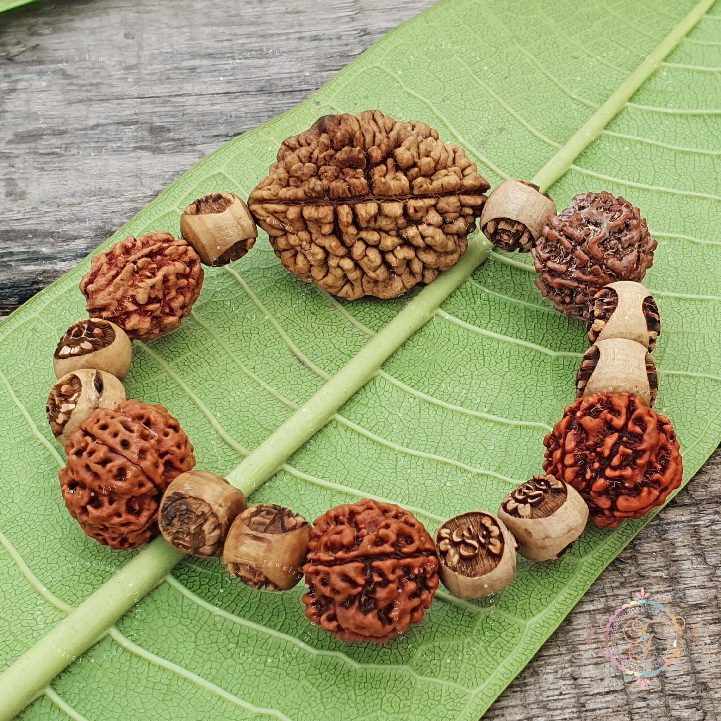 Om Namah Shivaya Rudraksha Tulsi Bracelet, Shiva Bracelet, Rudraksha ...