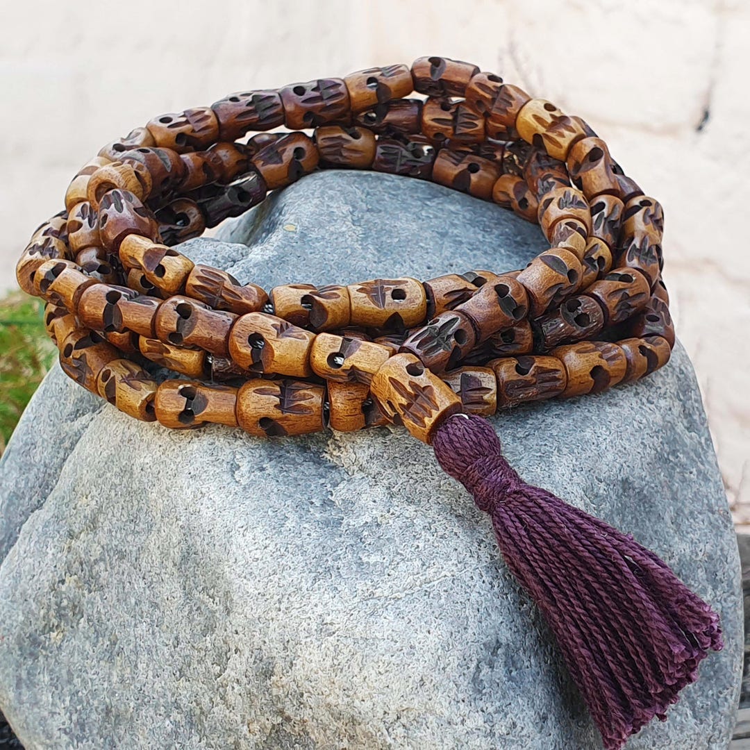 Bone Skull 108 Mala Beads: Kali Protection Necklace - Etsy