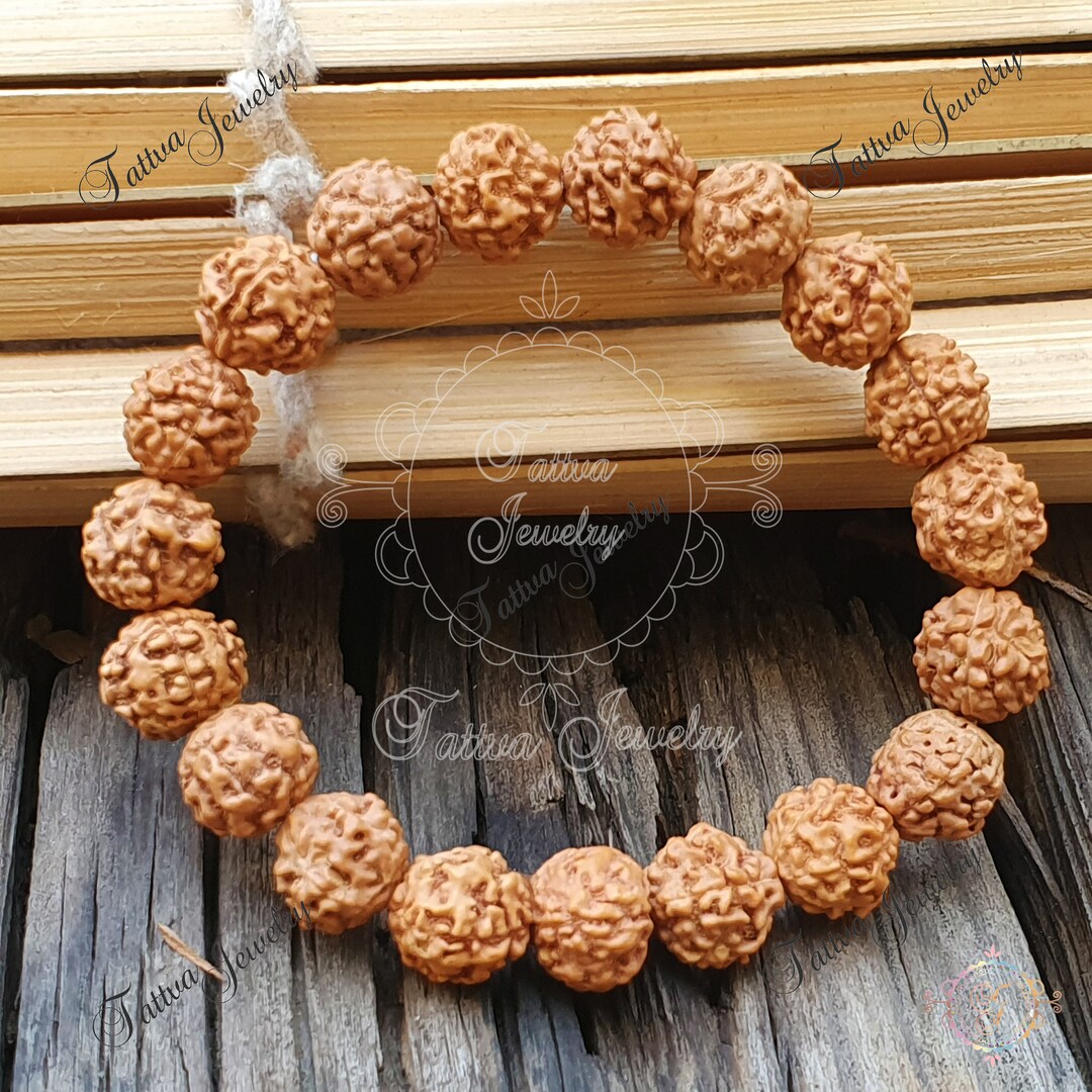 Handcrafted 5 Mukhi Rudraksha Bracelet: Lab Certified Shiva Beads - Etsy
