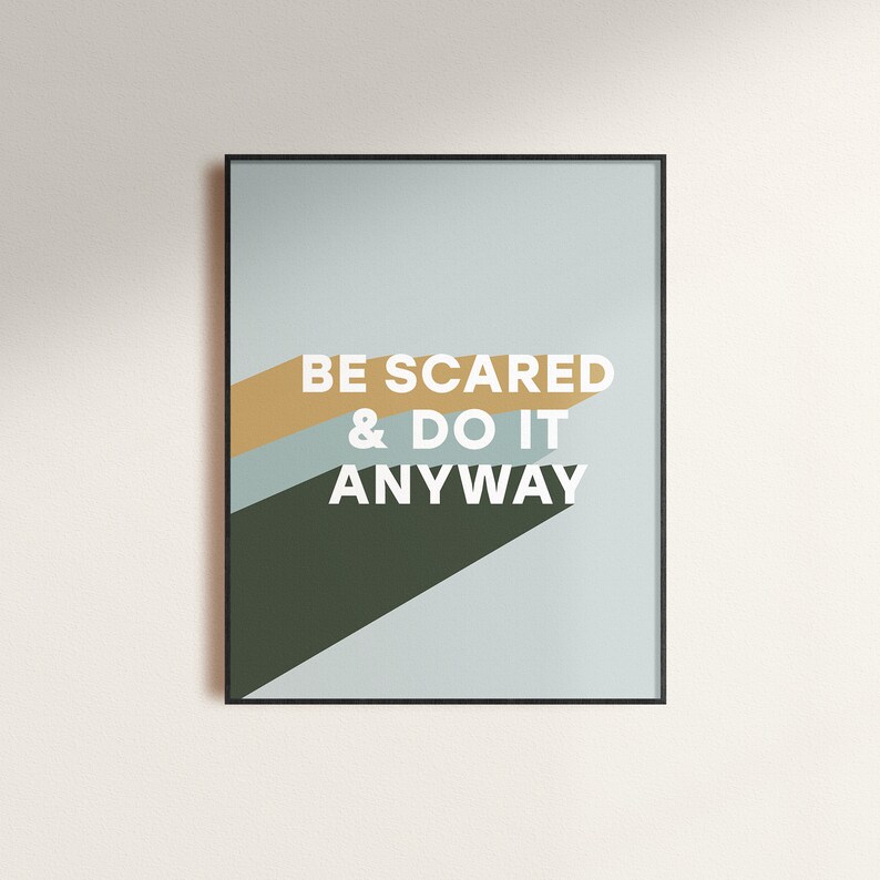 Be Scared & Do It Anyway Empowered Women Retro Poster by - Etsy