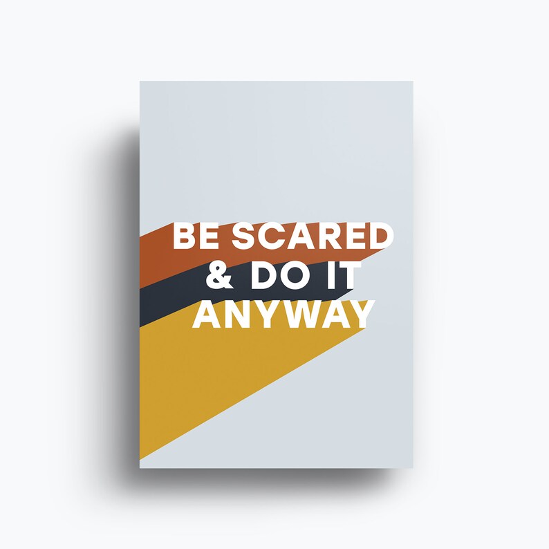 Be Scared & Do It Anyway Empowered Women Retro Poster by - Etsy