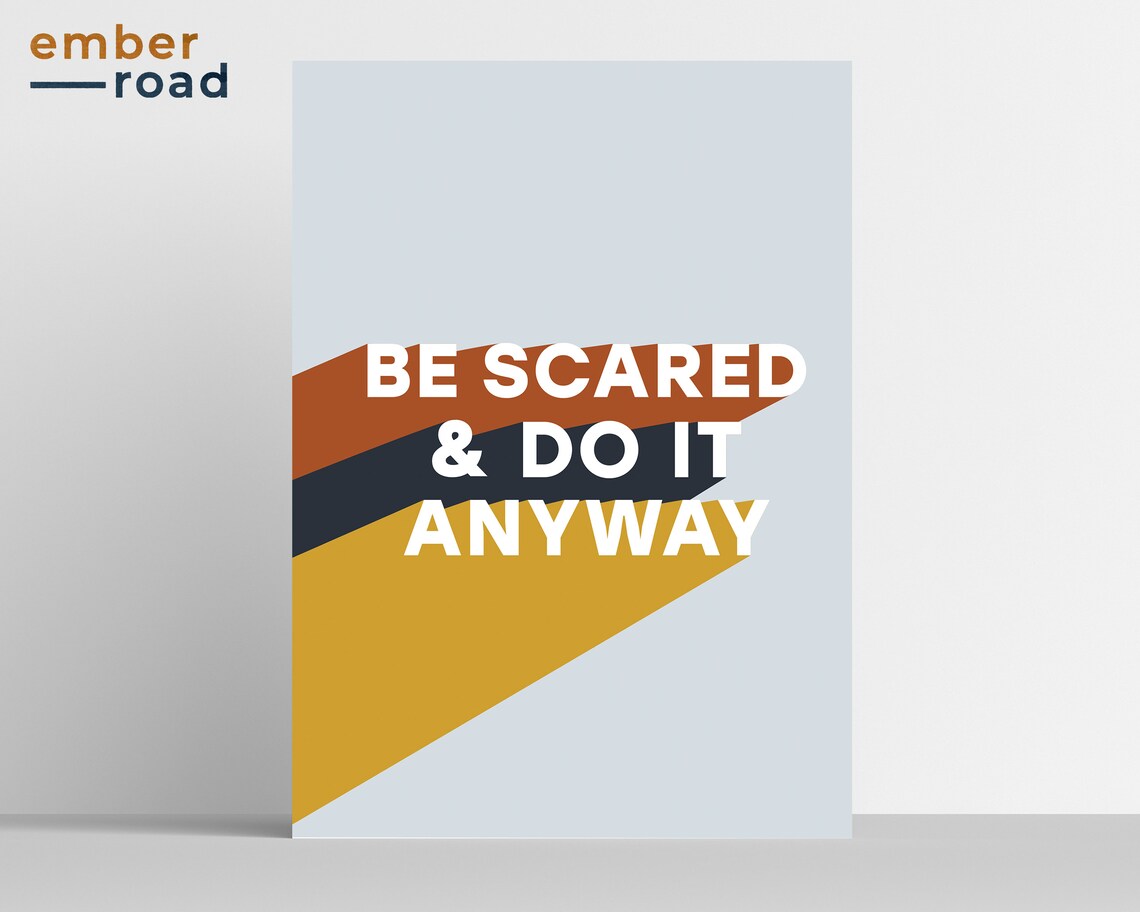 Be Scared & Do It Anyway Empowered Women Retro Poster by | Etsy