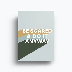 Be Scared & Do It Anyway Empowered Women Retro Poster by Ember Road Designs - Etsy