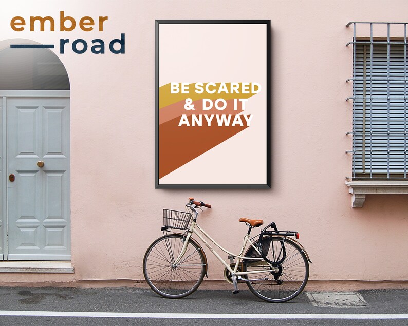 Be Scared & Do It Anyway Empowered Women Retro Poster by | Etsy
