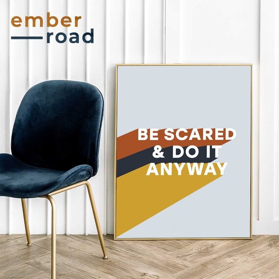 Be Scared & Do It Anyway Empowered Women Retro Poster by | Etsy