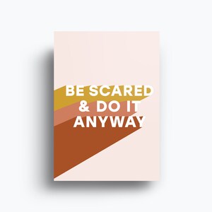 Be Scared & Do It Anyway Empowered Women Retro Poster by Ember Road ...