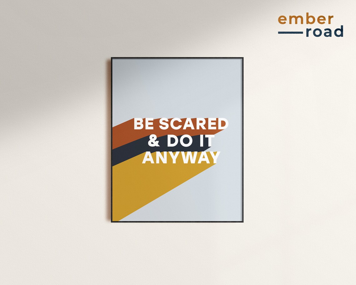 Be Scared & Do It Anyway Empowered Women Retro Poster by | Etsy