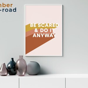 Be Scared & Do It Anyway Empowered Women Retro Poster by | Etsy