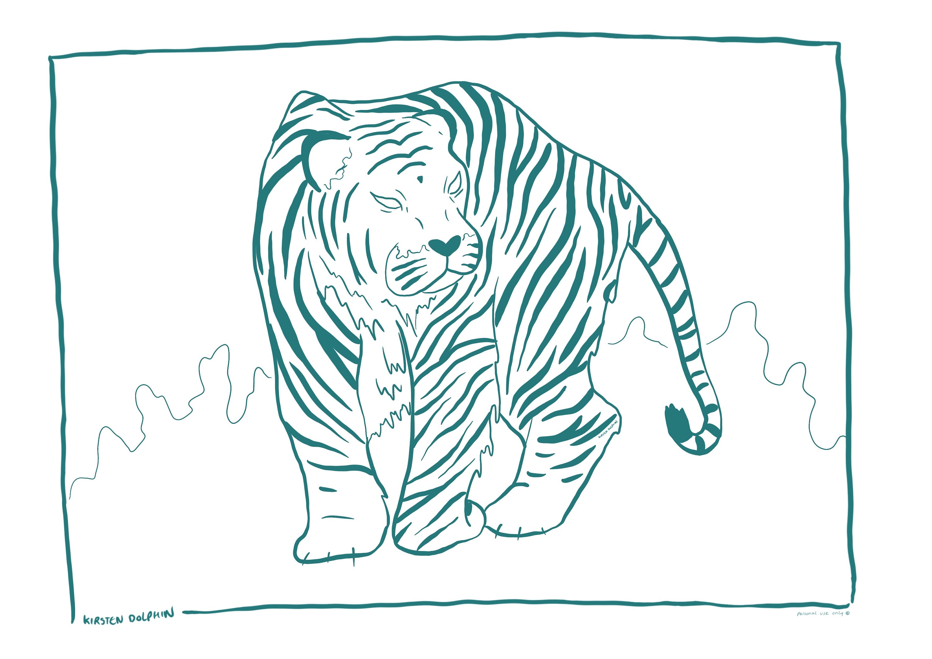 Printable Animal Colouring Sheets - Pack of 5 - Etsy