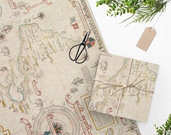 Map of the World Wrapping Paper - Etsy