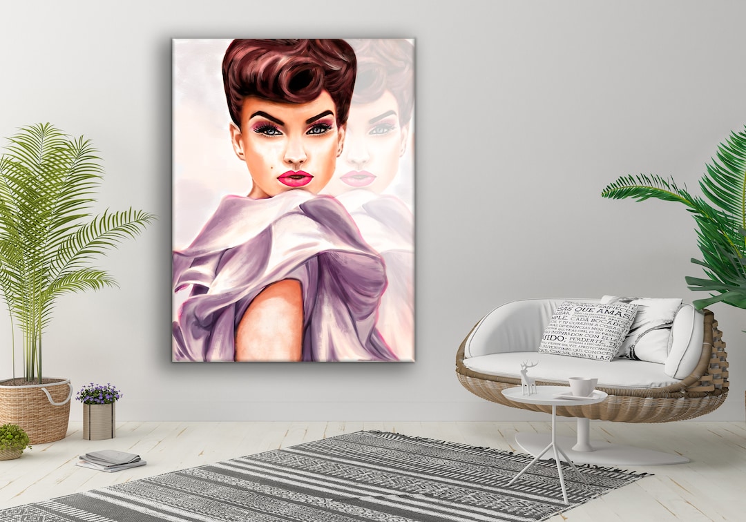 Colorful Digital Gradient Portrait - Etsy