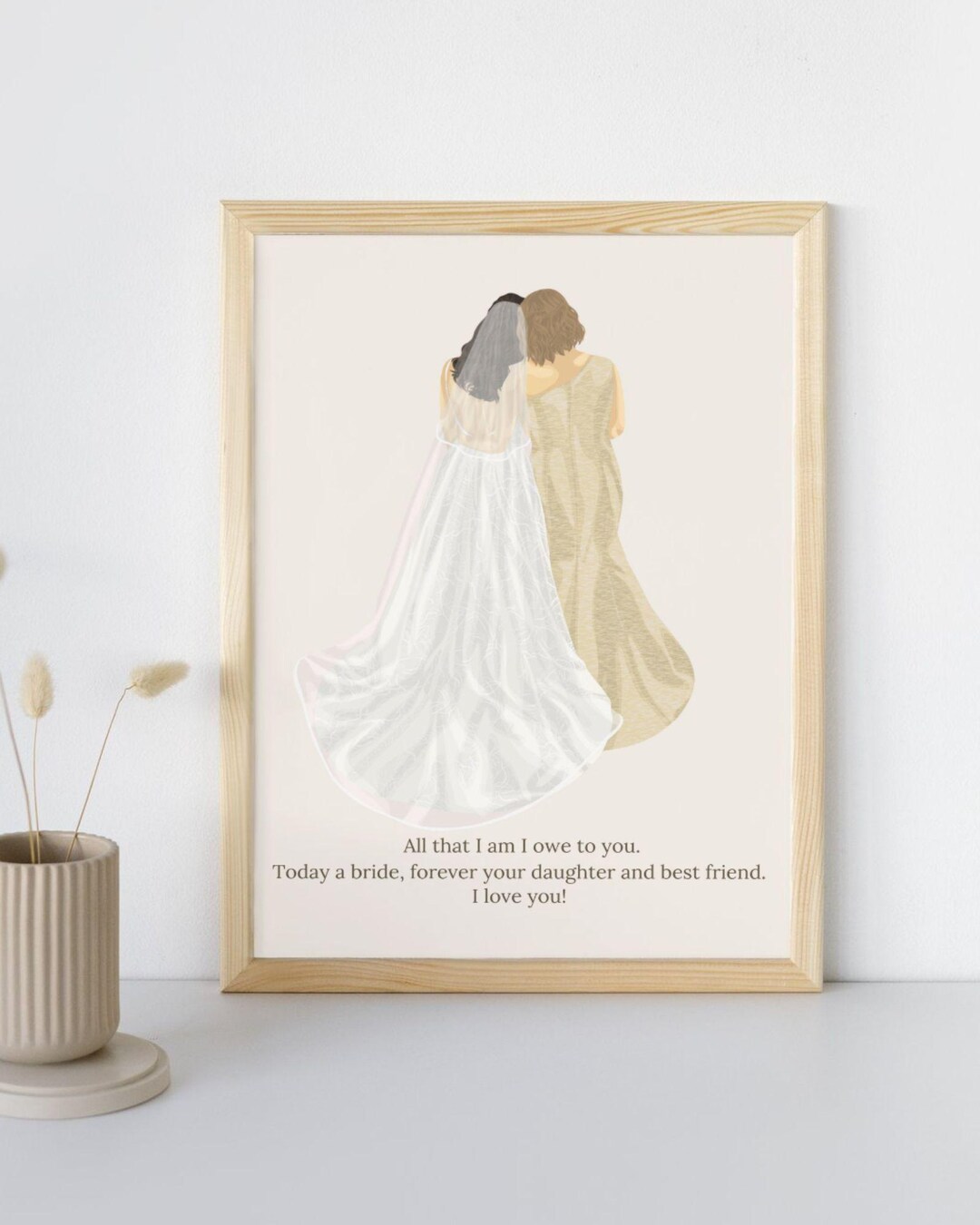 Personalized Mother of the Bride Print – Custom Wedding Gift ...