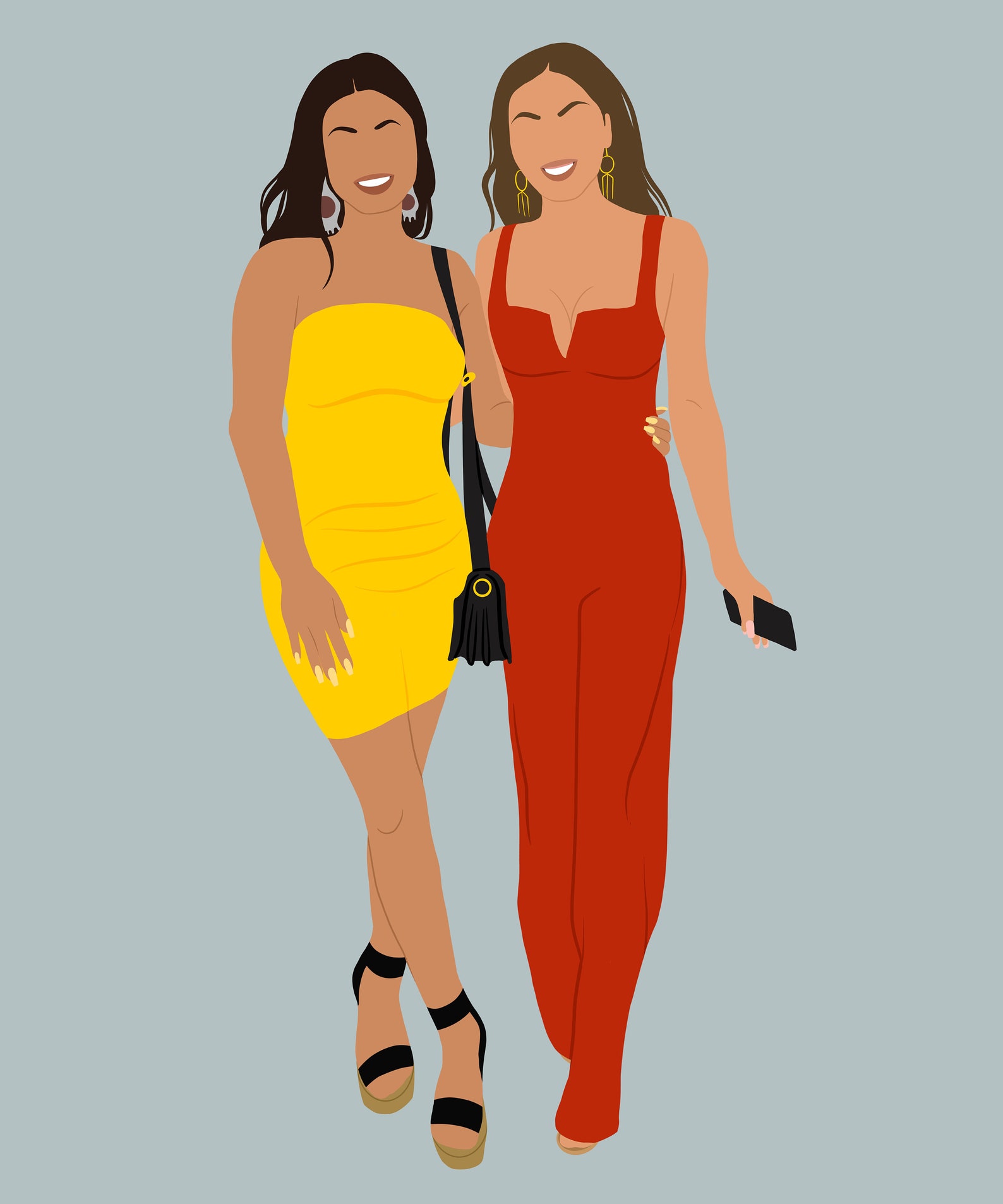 Best Friend Portrait DIGITAL Custom Faceless Portrait From - Etsy