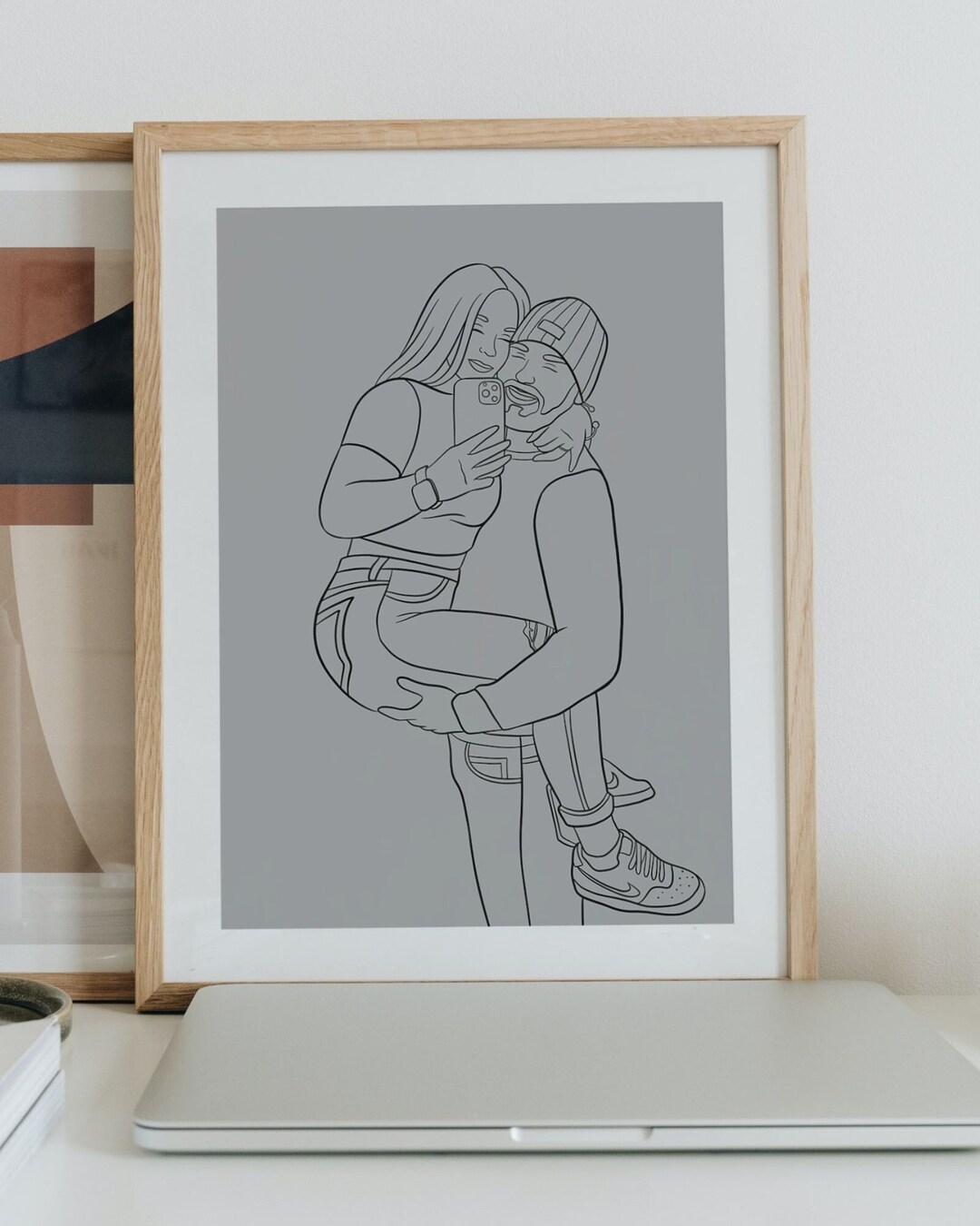 Custom Line Drawing From Photo, Personalized 1 Year Anniversary Gift ...