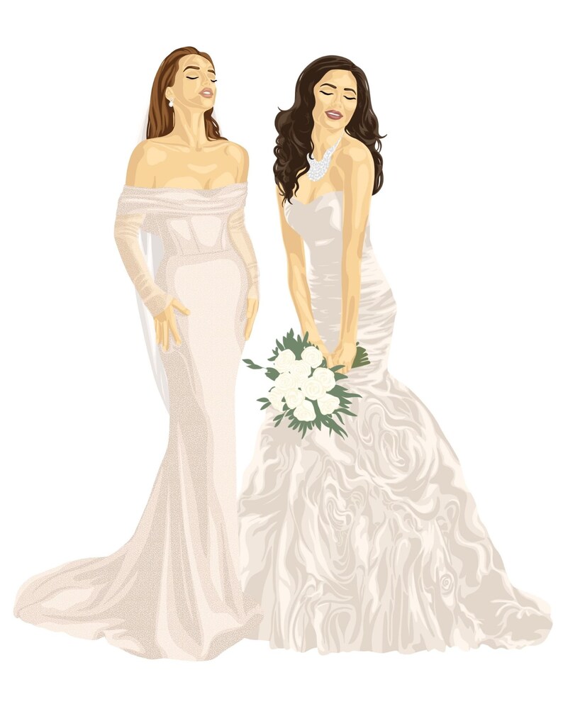 Custom Generational Wedding Portrait Mother of the Bride - Etsy