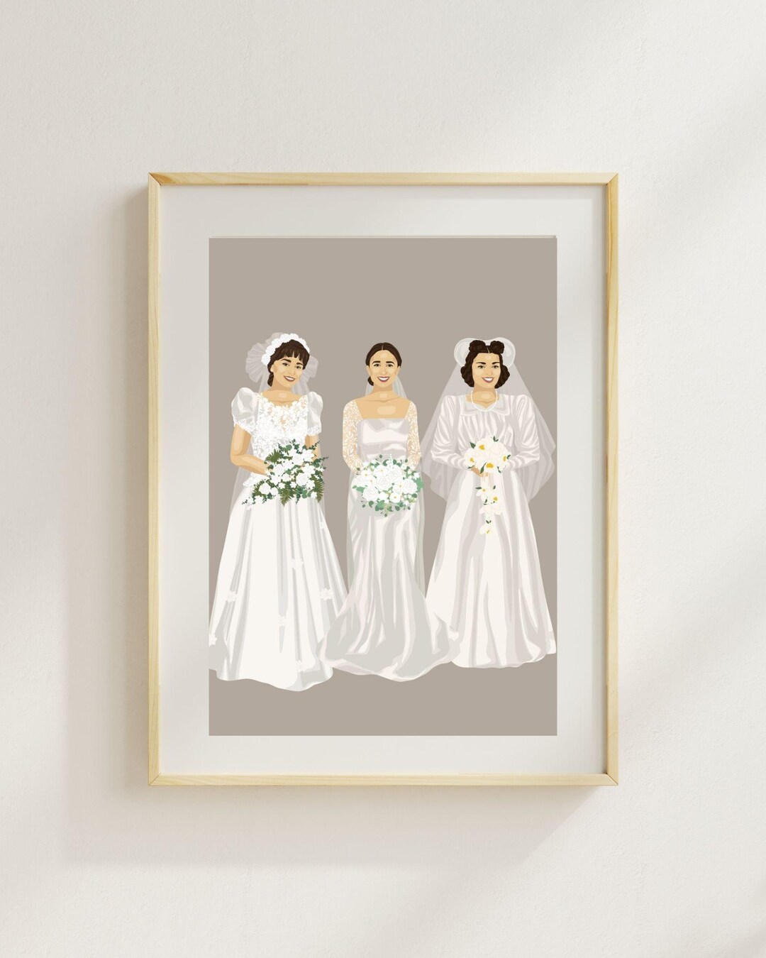 Custom Mother and Bride Portrait Mother of the Bride Gift Watercolor ...