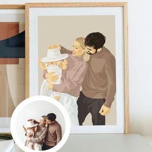 Couple Portrait, Custom Illustration, Personalised Couple Portrait ...