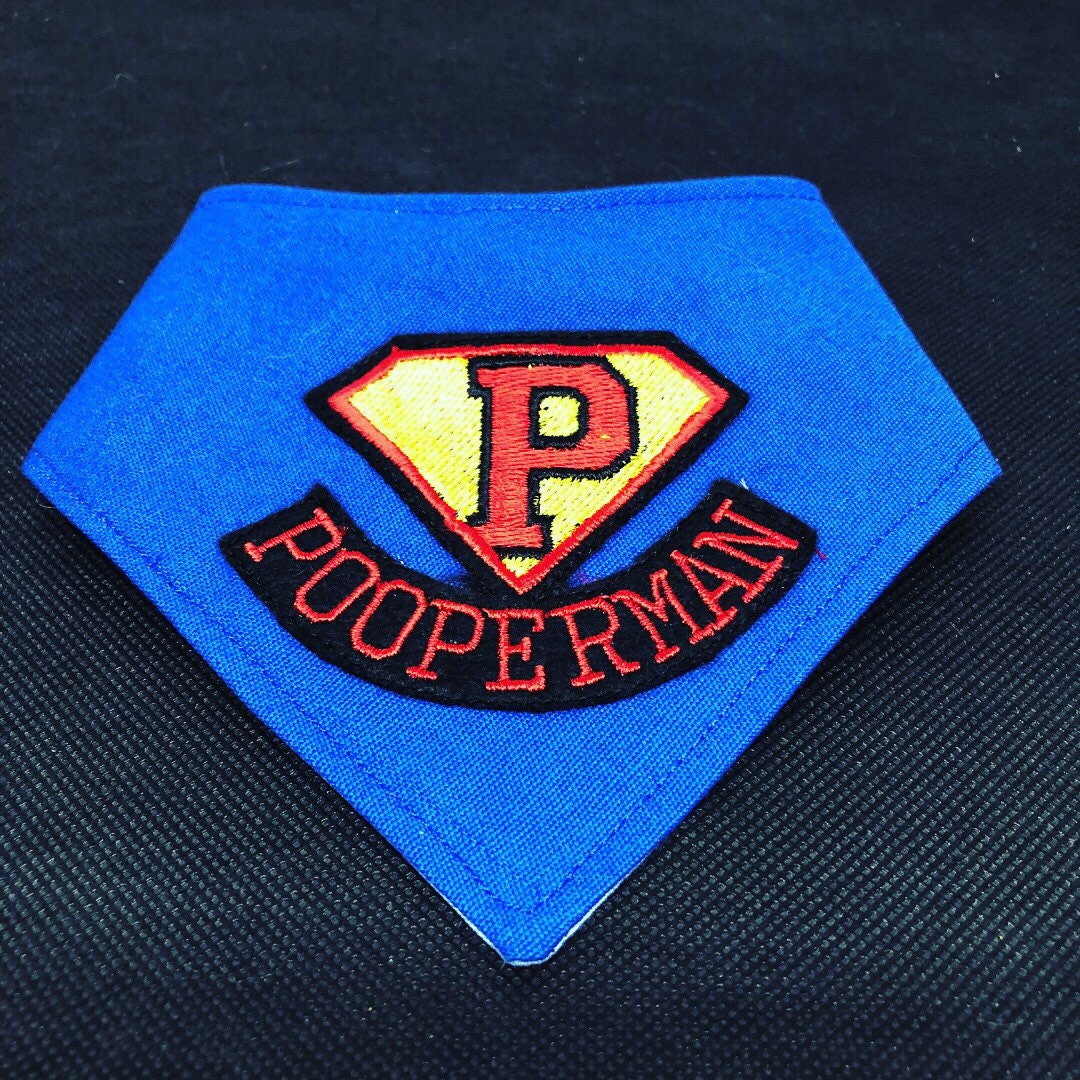 Pooperman Dog Bandana - Etsy