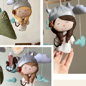 Viking Baby Mobile Viking Girl Nursery Mobile Sea Theme Mobile Viking ...