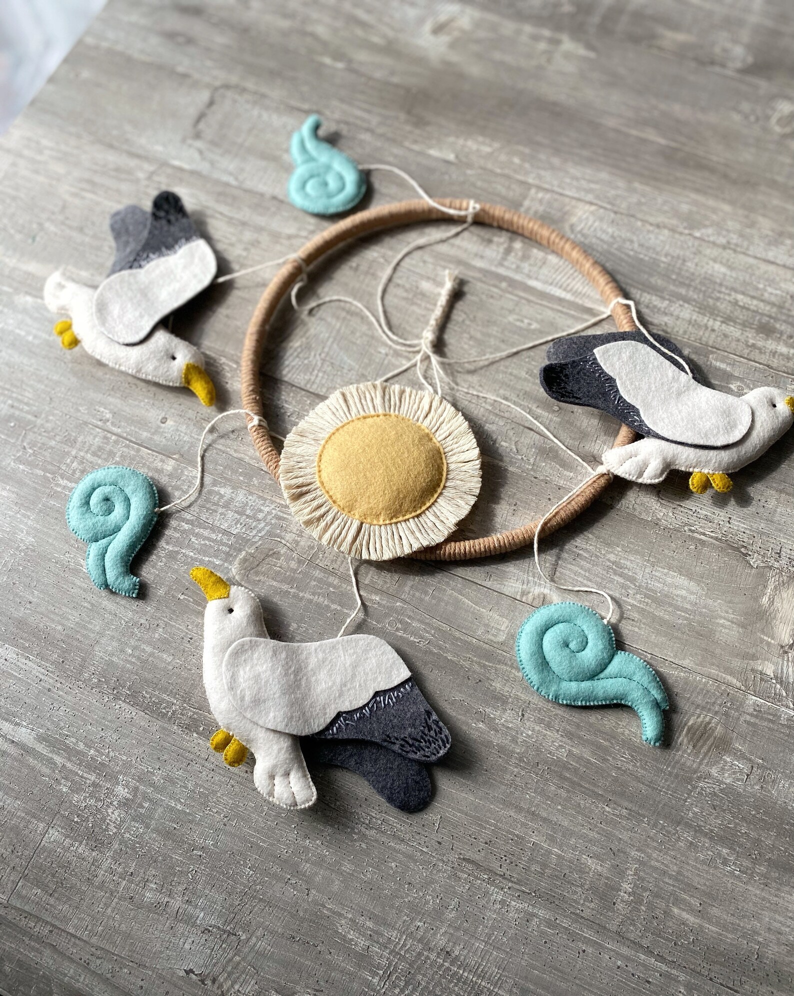 Ocean Nursery Mobile - Seagull Mobile Baby - Birds Mobile - Nautical ...