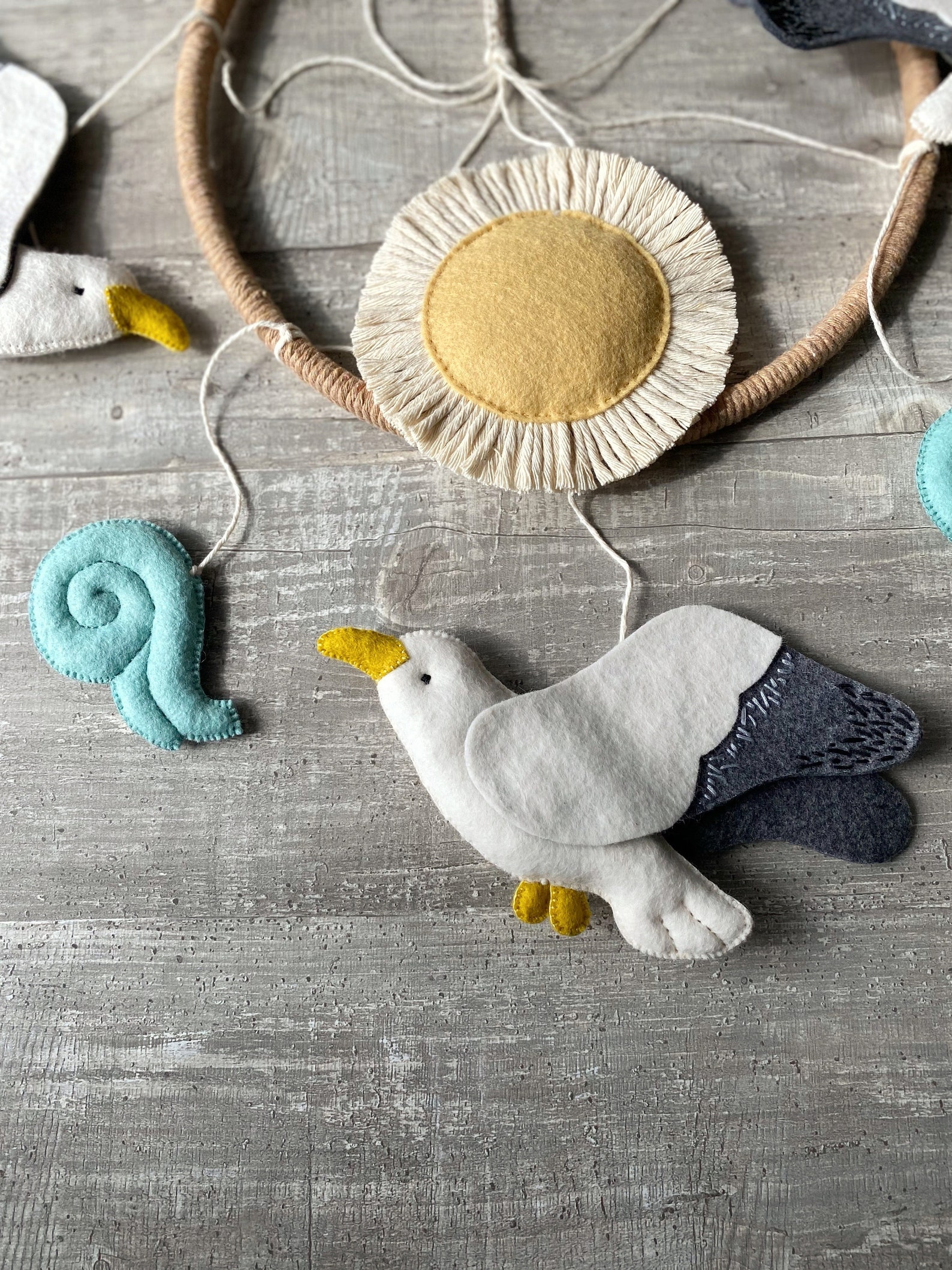 Ocean Nursery Mobile - Seagull Mobile Baby - Birds Mobile - Nautical ...