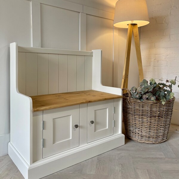 Monks Bench With Storage - Etsy UK