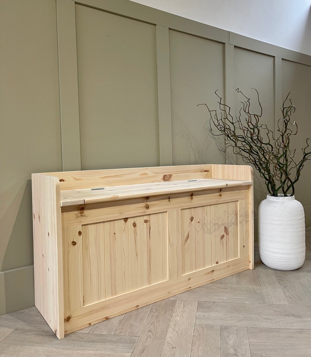 Narrow Bench, Unpainted. Shoe Bench, Storage Bench, Window Seat. Slim ...