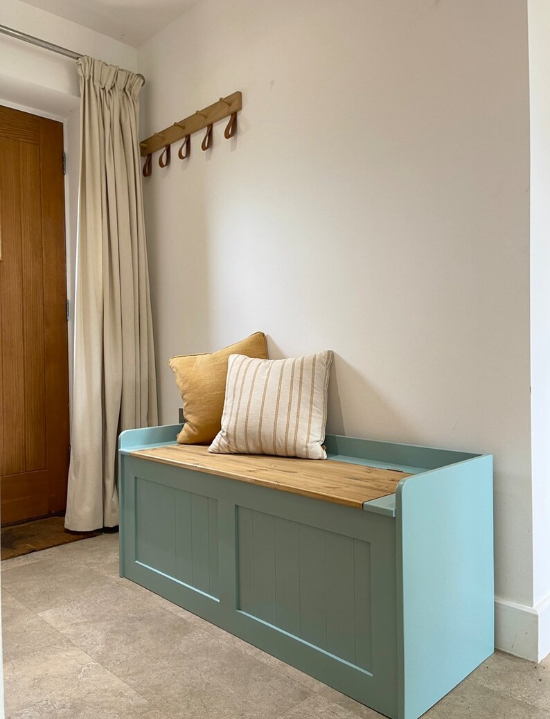 Hall Storage Bench Shoe Storage Bench Backless Bench Monks - Etsy