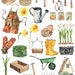Watercolor My Garden Clipart Spring Decor Garden Tools Clipart ...