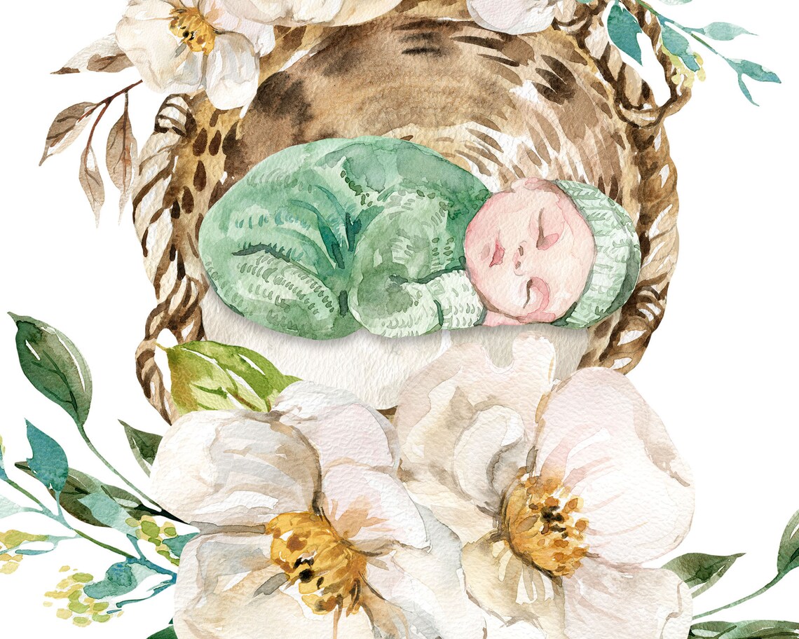 Watercolor Clipart Newborn Baby Shower Clipart Newborn Baby - Etsy