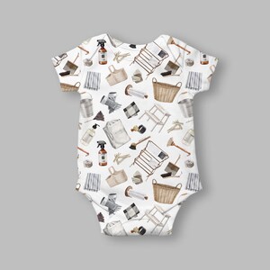 Hand Drawn Cleaning Seamless Pattern Digital Paper Fabric Textiles Home ...