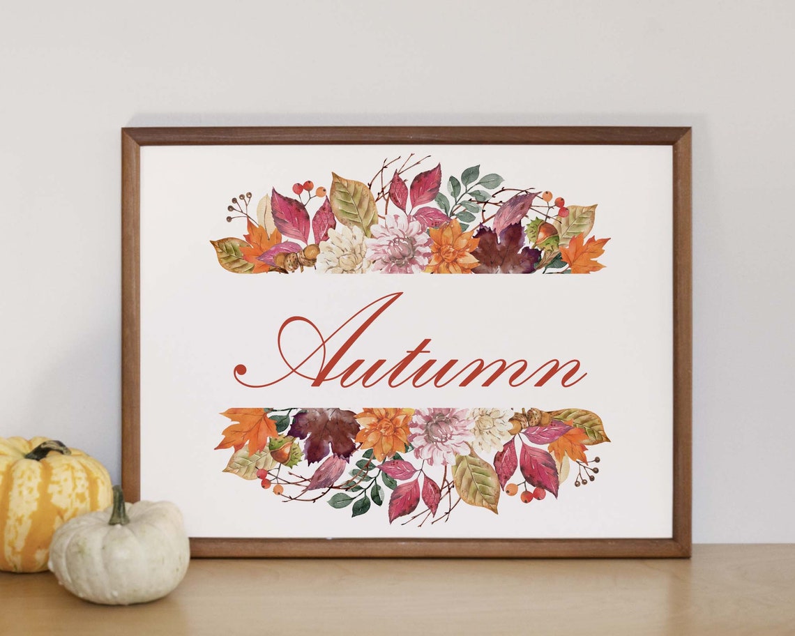 Watercolor Autumn Frame Clipart Fall Decor Clipart Cozy Autumn Fall ...
