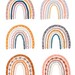 Hand Drawn Rainbow Clipart Modern Rainbow Clip Art Pink Beige Brown ...