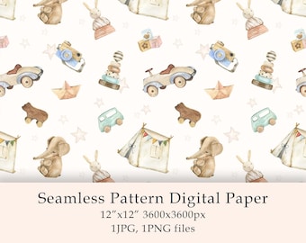 Baby Boy Digital Paper Pack It's a Boy Gender Reveal - Etsy