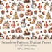 Watercolor Christmas Digital Paper Christmas Decor Seamless Pattern ...