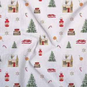 Watercolor Christmas House Seamless Pattern Digital Paper Winter Decor ...