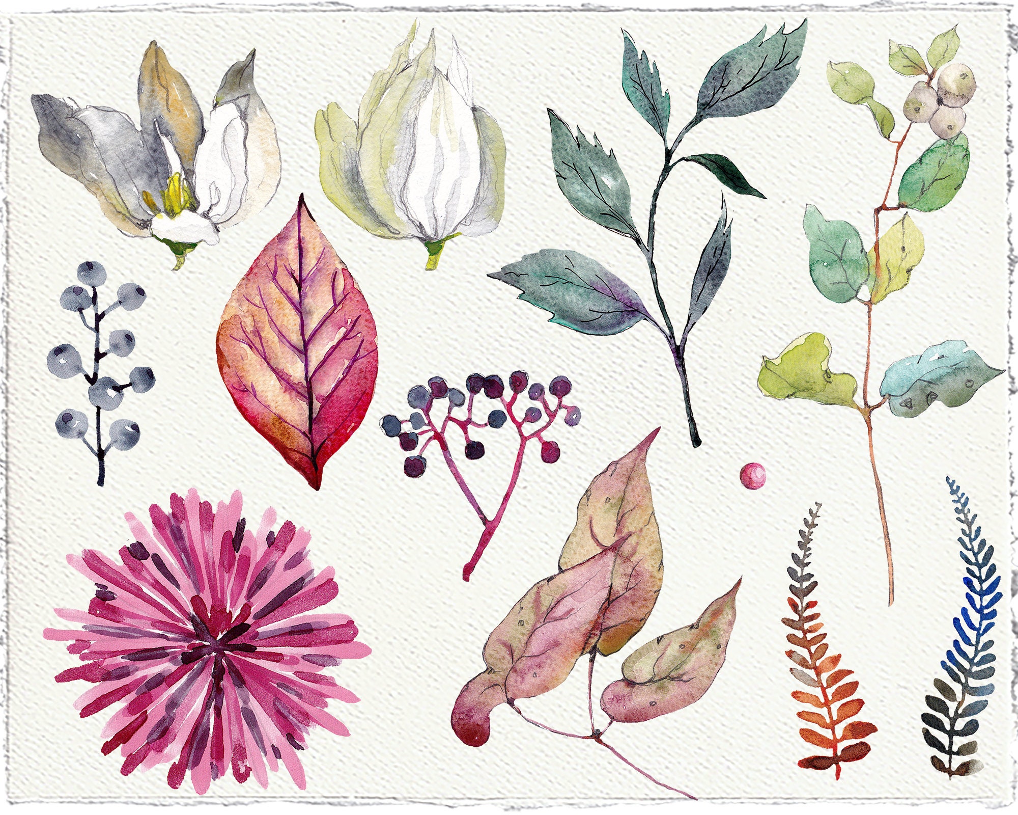 Watercolor Christmas Clipart High-quality Winter Clipart Watercolor ...