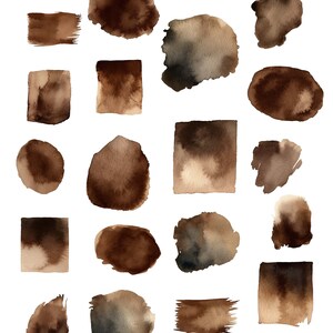 Watercolor Stain Brown Clipart Splashes Watercolor Backgrounds Wedding ...