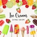 Hand Drawn Ice Cream Clipart Summer Clip Art Summer Treats Ice Cream ...