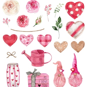 Watercolor Valentine's Day Clipart Love Clip Art Wedding Clipart ...